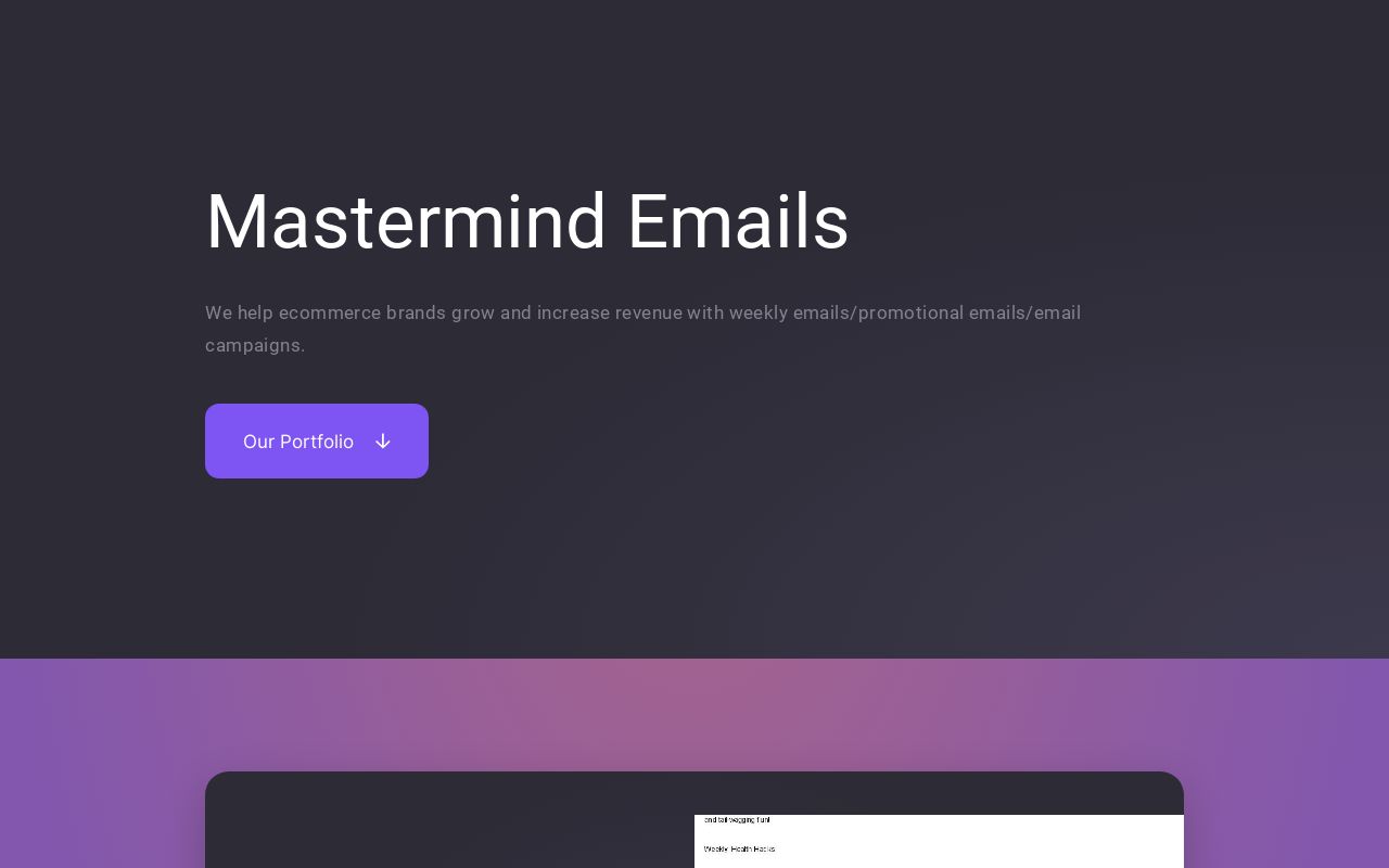 Mastermind Emails - Ecom Email Marketing